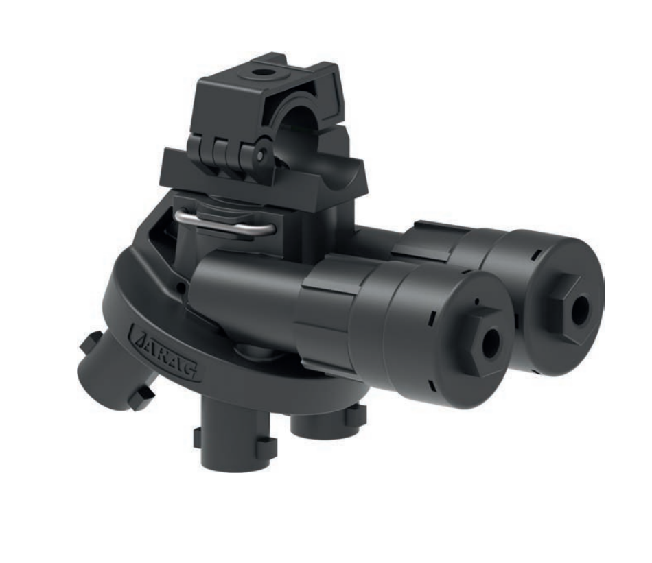 2+2 nozzle rotatable quick fitting nozzle holder equipped with “Flow S ...